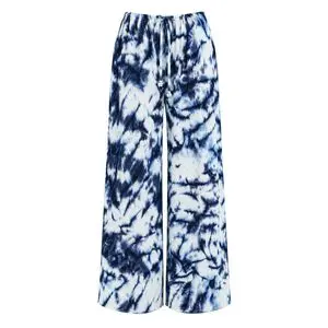 Sab Studio Sab Studio Tie-Dye Knit Wide-Leg Pant Black/blue