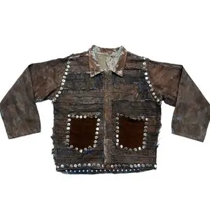 ZASTASTUDIO Studded Denim Jacket - Brown