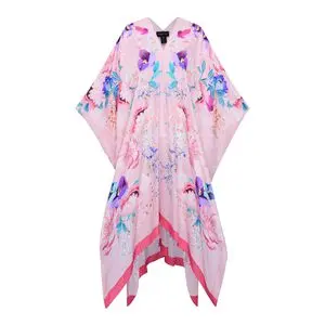 MENG Silk Georgette Kaftan - Pink