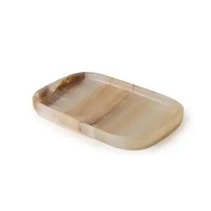 And Jacob Less Is More Bathroom Small Tray Amber Onyx - Orange