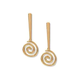 A WEATHERED PENNY Astrid Swirl Stud Earrings - Gold