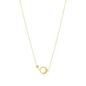 ESTERAH Open Circle Pendant Necklace - Gold