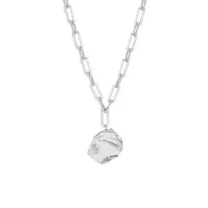 POTOSKA Mao Maxi Pendant Necklace - Silver