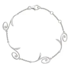LUCY QUARTERMAINE Solid Sterling Q Bracelet - Silver