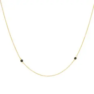 LAVANI JEWELS Gold Plated Capricorn Black Onyx Chain