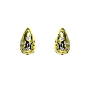 VICSTONENYC FINE JEWELRY Bezel Setting Gok-ock Vermeil Stud Earrings - Gold