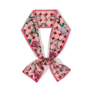 LOST PATTERN Dream Silk Twill Neck Bow Sakura - Pink