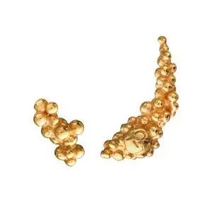 EVA REMENYI Céleste Deux Asymmetrical Stud Earrings - Gold