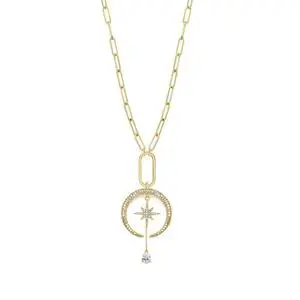 ADRIANA PAPPAS DESIGNS Crystal Crescent Necklace - Gold