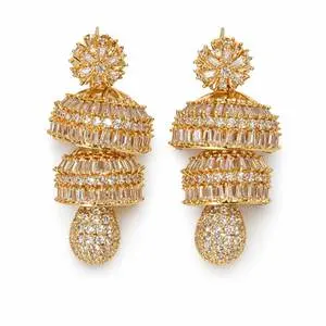 FREAK VAULT Imperial Cascade Cubic Zirconia Earrings - Gold