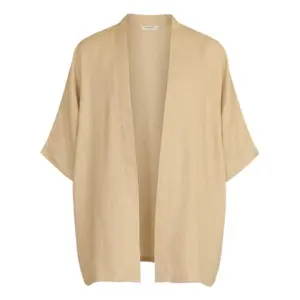 ORIGIN OF HEARTS Neutrals Vela Linen Kimono Shirt For Elevated Summer Style - Yellow