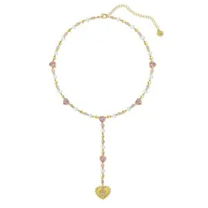 CLOUD HAVEN Compassion Rosary Necklace With Paw Print Pendant - Blue/gold/yellow