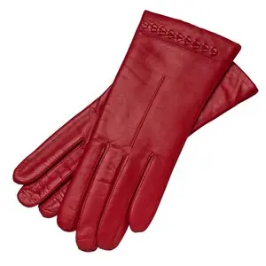 1861 GLOVE MANUFACTORY Ferrara Nappa Leather Gloves - Red