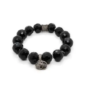 EBRU JEWELRY Symbol Charm Bracelet - Silver/black