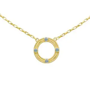 MARCIA MORAN Aspen Open Circle Tanzanite Necklace - Blue
