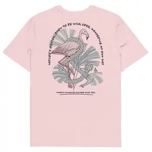 ANCHOR & CREW Cotton Flamingo Another Good Day Organic Cotton T-shirt - Pink