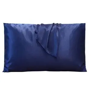 SOFT STROKES SILK Pure Mulberry Silk Pillowcase Queen Navy - Blue