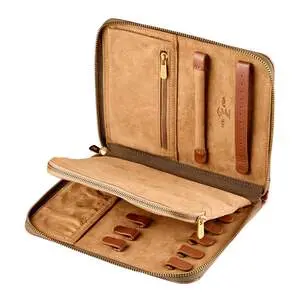 Wolf Ida Travel Zip Jewellery Portfolio - Brown