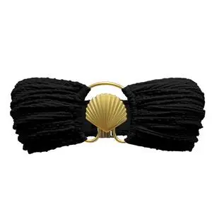 L’ANIMAL Seashell Bikini Top - Gold/black