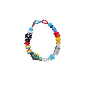 DESERT LOBBY Handmade Beaded Bracelet With Frog Charm - Red/green