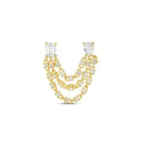 SHYMI Two Stone Triple Chain Earring - Gold