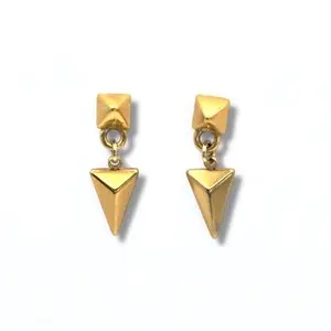 Jagged Halo Jewelry Gold Plated Earrings