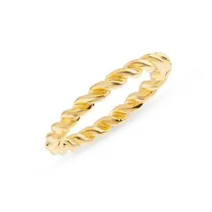 AUREE JEWELLERY Alhambra Gold Vermeil Twisted Ring - Silver
