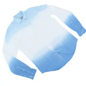 EIGHT X Blue / White Blue Ombré Linen Shirt