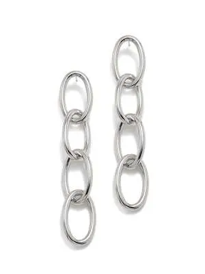 JAREDJAMIN Everly Chain Link Drop Earrings - Silver