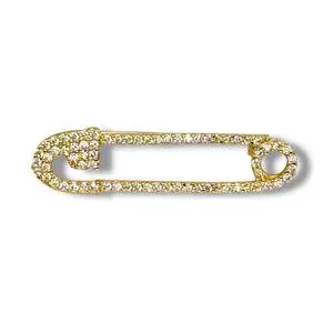 JAGGED HALO JEWELRY Safety Pin Brooch - Gold
