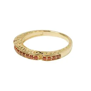 YAA YAA LONDON Jeweled Stacking Ring - Orange