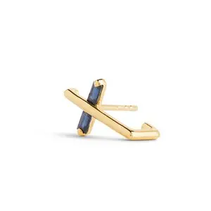 KASUN LONDON Angel Kiss Sapphire Vermeil Earring - Gold