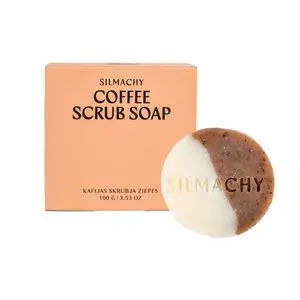 SILMACHY COSMETICS Coffee Scrub Soap For Body And Hands Bundle - Brown