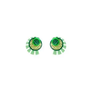 GISSA BICALHO Acrylic Sunshine Earrings - Green