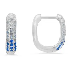 KYLIE HARPER Hoop Earrings With Cubic Zirconia - Silver