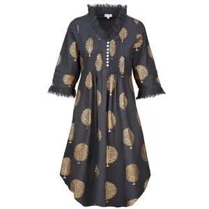 AT LAST... Cotton Annabel Tunic - Grey/gold