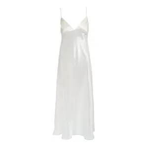 SOFIA TSERETELI Silk Satin Lingerie Slip - White