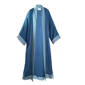 JANARA JONES Satin Abaya Kaftan - Blue