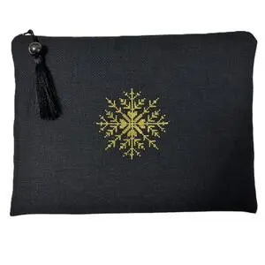 SPRINGMOONATELIER Handmade Cross-stitch Clutch