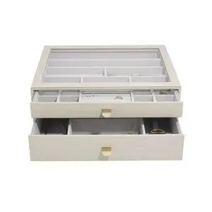 STACKERS Supersize Jewelry Display Box Set Of Two Drawers - Black