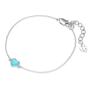 Grossé Pop Heart Platinum Plated Bracelet - Silver/blue