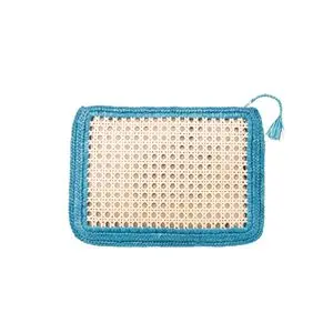 ZANATANY CONCEPTS Cannage Pouch - Blue