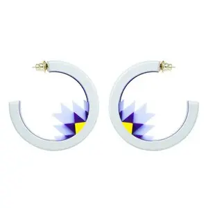 GISSA BICALHO Kuntur Hoop Earrings - Yellow