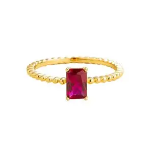 JUVETTI  Juvetti Gold Vermeil Ruby Ring Red/gold