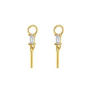 OUTOFOFFICE Pavé Bar Earring Charm - Gold