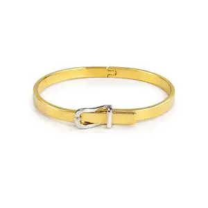 MONARCH Belt Buckle Cuff Bracelet - Gold/silver