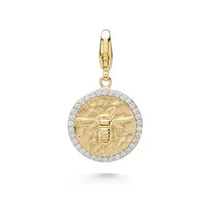 DOLCETTO DESIGNS Sancus Bee Diamond Charm - Gold