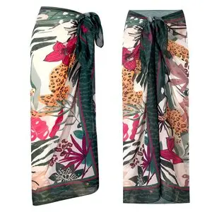 Loveist Store Del Rey Tropical Printed Sarong Pareo - Green
