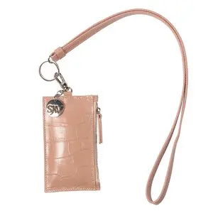 SJW BAGS LONDON Nicky Leather Neck Wallet In Powder - Pink