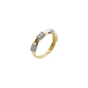 SPERO LONDON Bone Shape Sterling Silver Adjustable Ring - Gold